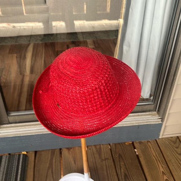 Scala | Accessories | Scala Collection Red Paper Straw Hat | Poshmark